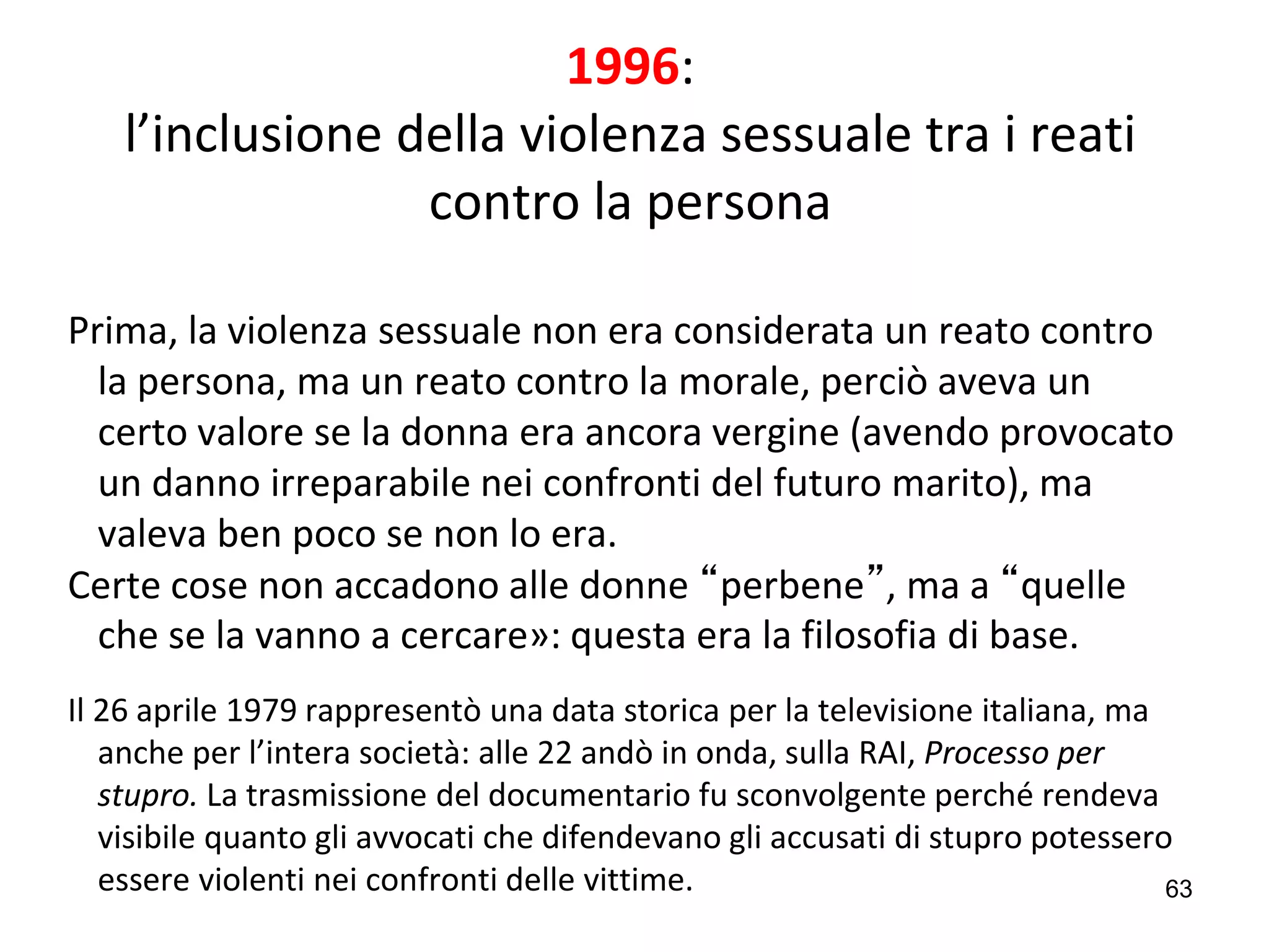La violenza sulle donne e la sua rappresentazione | PPTX