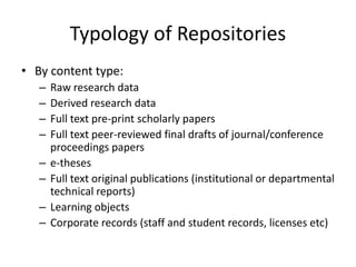 MetadataTheory: Introduction to Repositories (8th of 10) | PPT