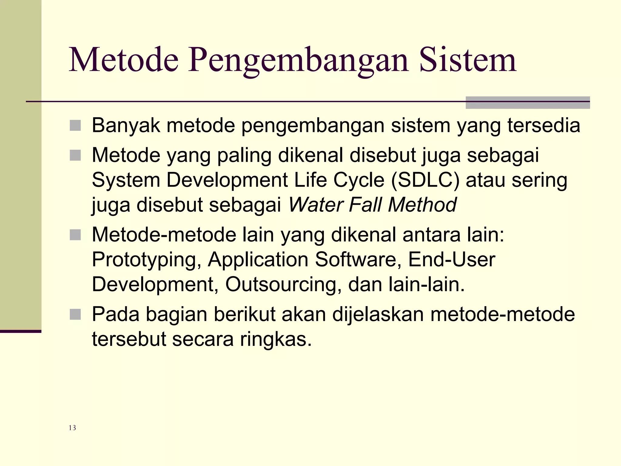 Metode Pengembangan dan Evaluasi SIM | PDF