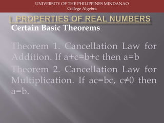 08. theorems involving real numbers | PPT