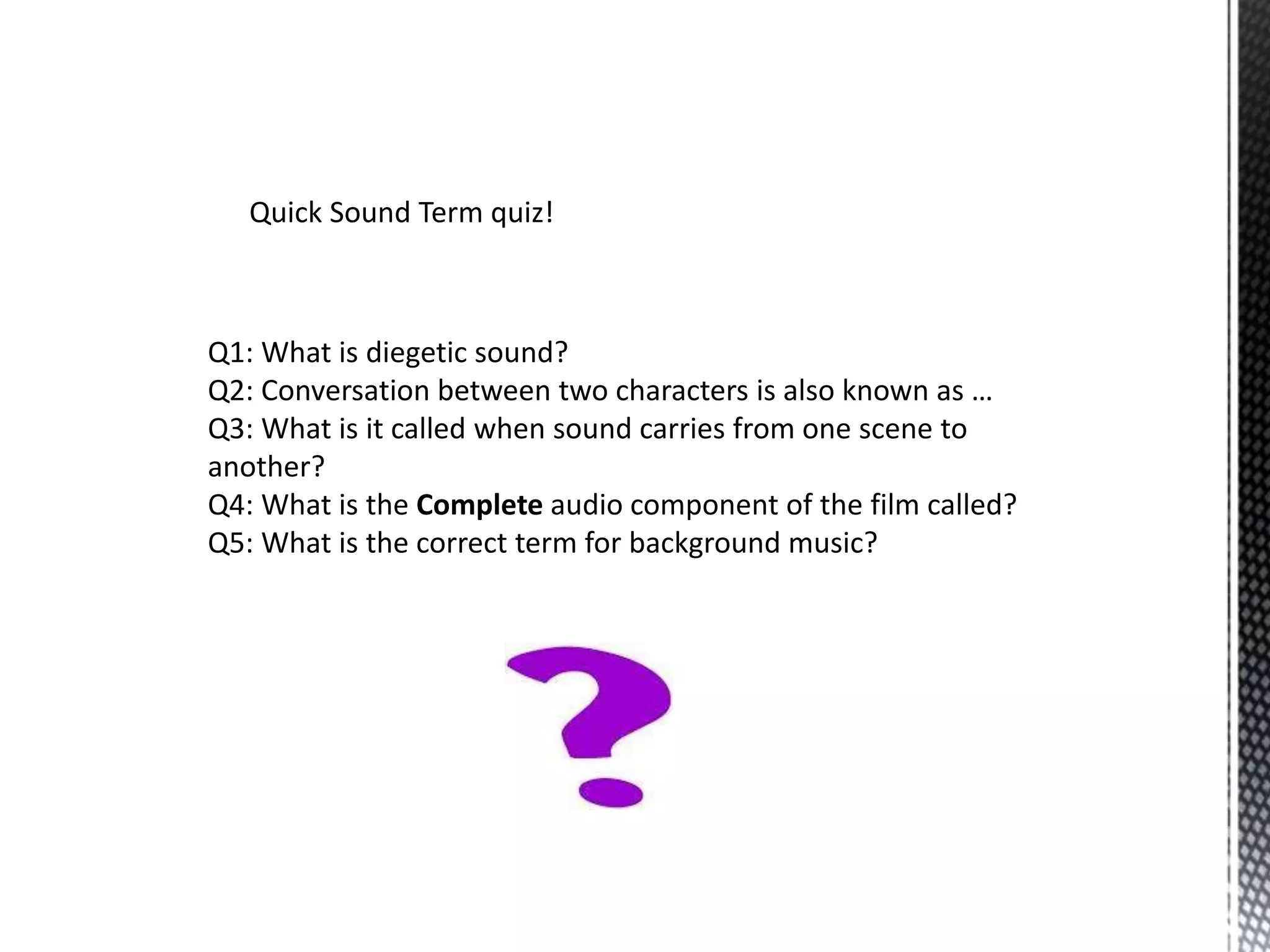 .Sound terms in film | PPT