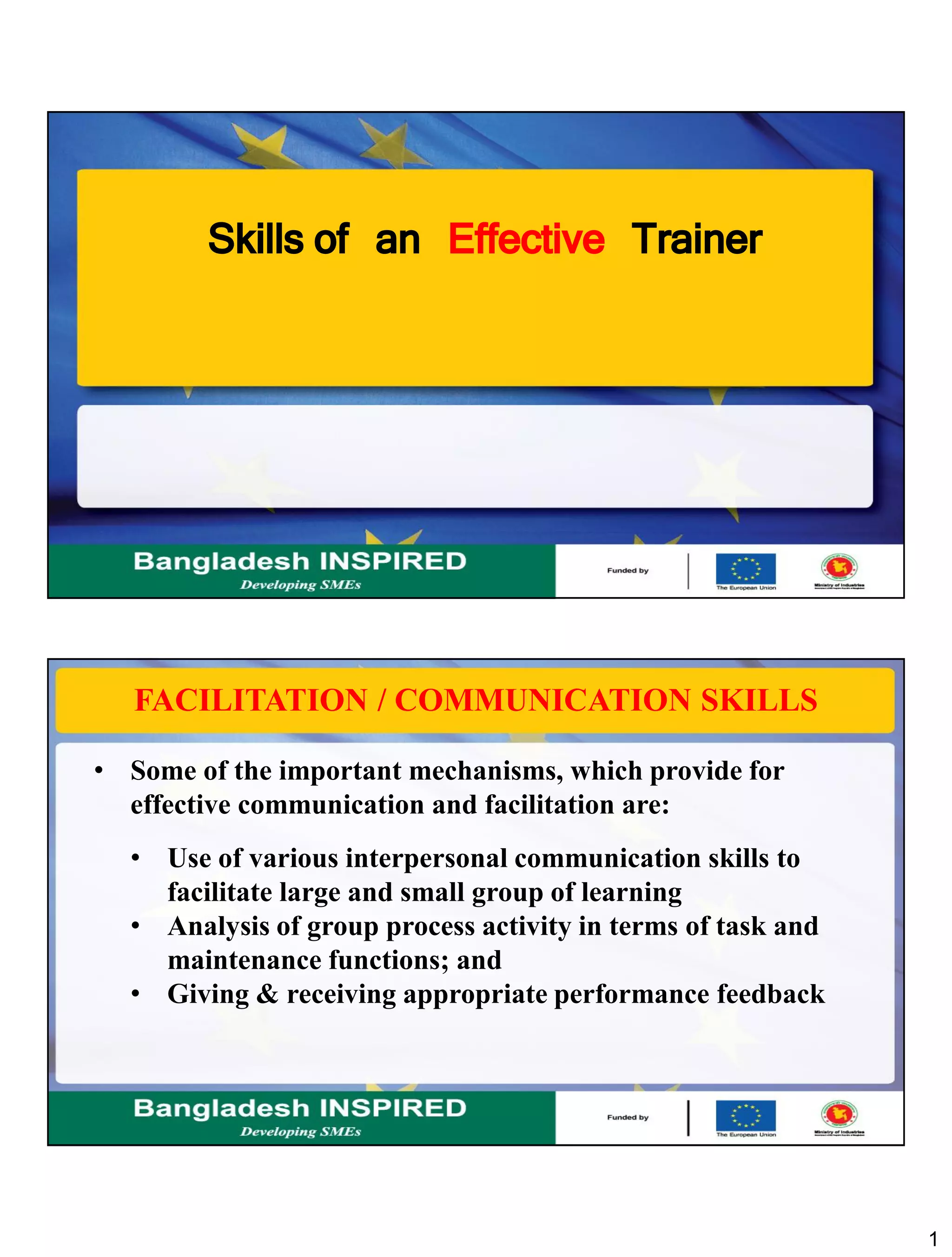 08. skills of a effective trainer | PDF