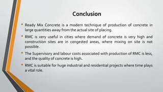READY MIX CONCRETE | PPTX | Civil Engineering Industry | Industries