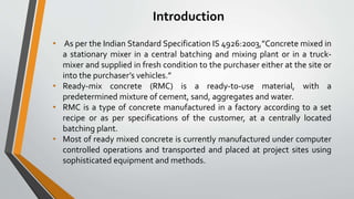 READY MIX CONCRETE | PPTX | Civil Engineering Industry | Industries