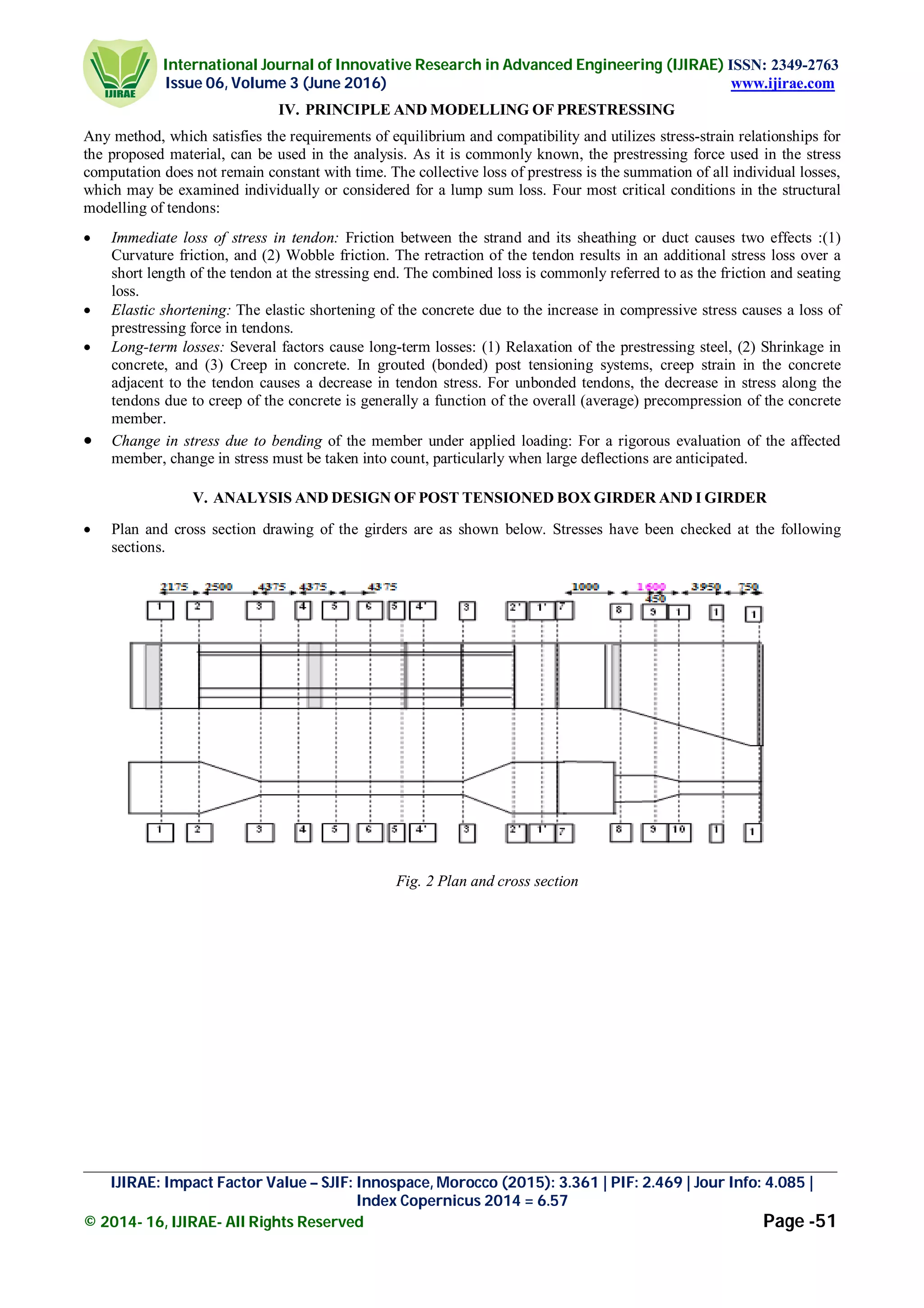 GIRDER DESIGN OF A BALANCED CANTILEVER BRIDGE WITH ANALYSIS USING MIDAS ...