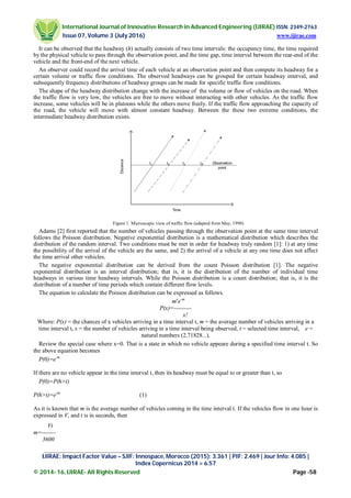 Vehicle Headway Distribution Models on Two-Lane Two-Way Undivided Roads ...