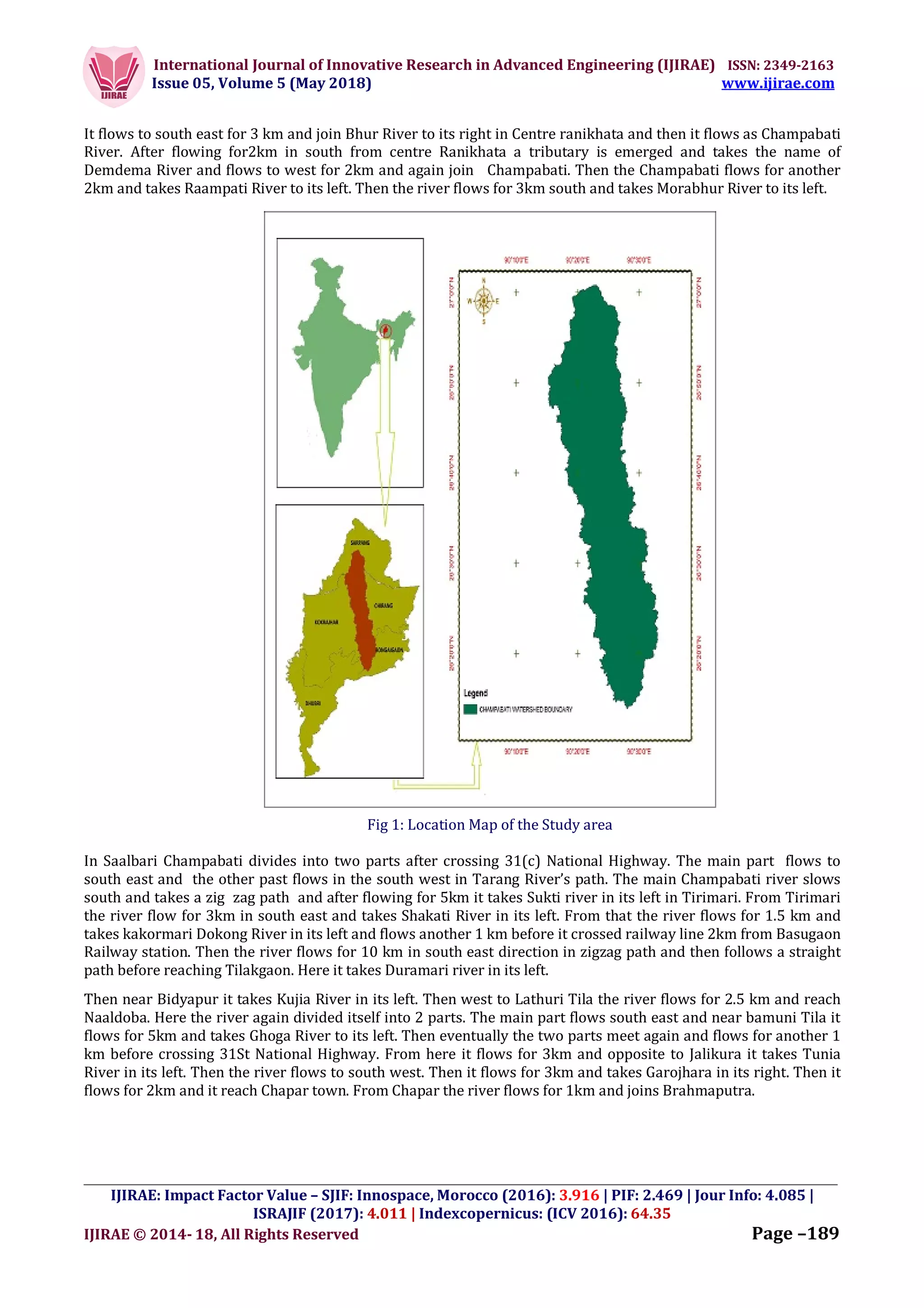 SOIL LOSS ESTIMATION IN GIS FRAMEWORK: A CASE STUDY IN CHAMPABATI ...