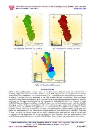 SOIL LOSS ESTIMATION IN GIS FRAMEWORK: A CASE STUDY IN CHAMPABATI ...