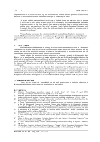 Implementation of Inclusive Education of Elementary Schools: a Case ...