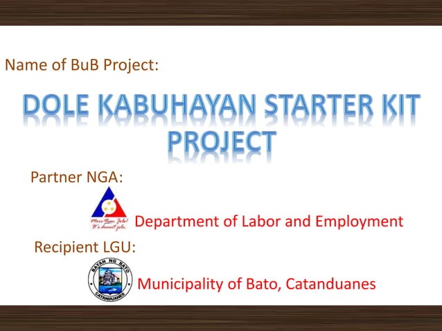 DOLE Kabuhayan Starter Kit Project | PPTX