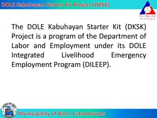 DOLE Kabuhayan Starter Kit Project | PPTX