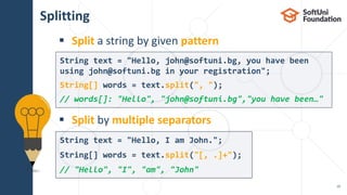 13. Java text processing | PPT