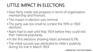 HISTORY IGCSE CONTENT - 20TH CENTURY OPTION - DEPTH STUDY GERMANY ...