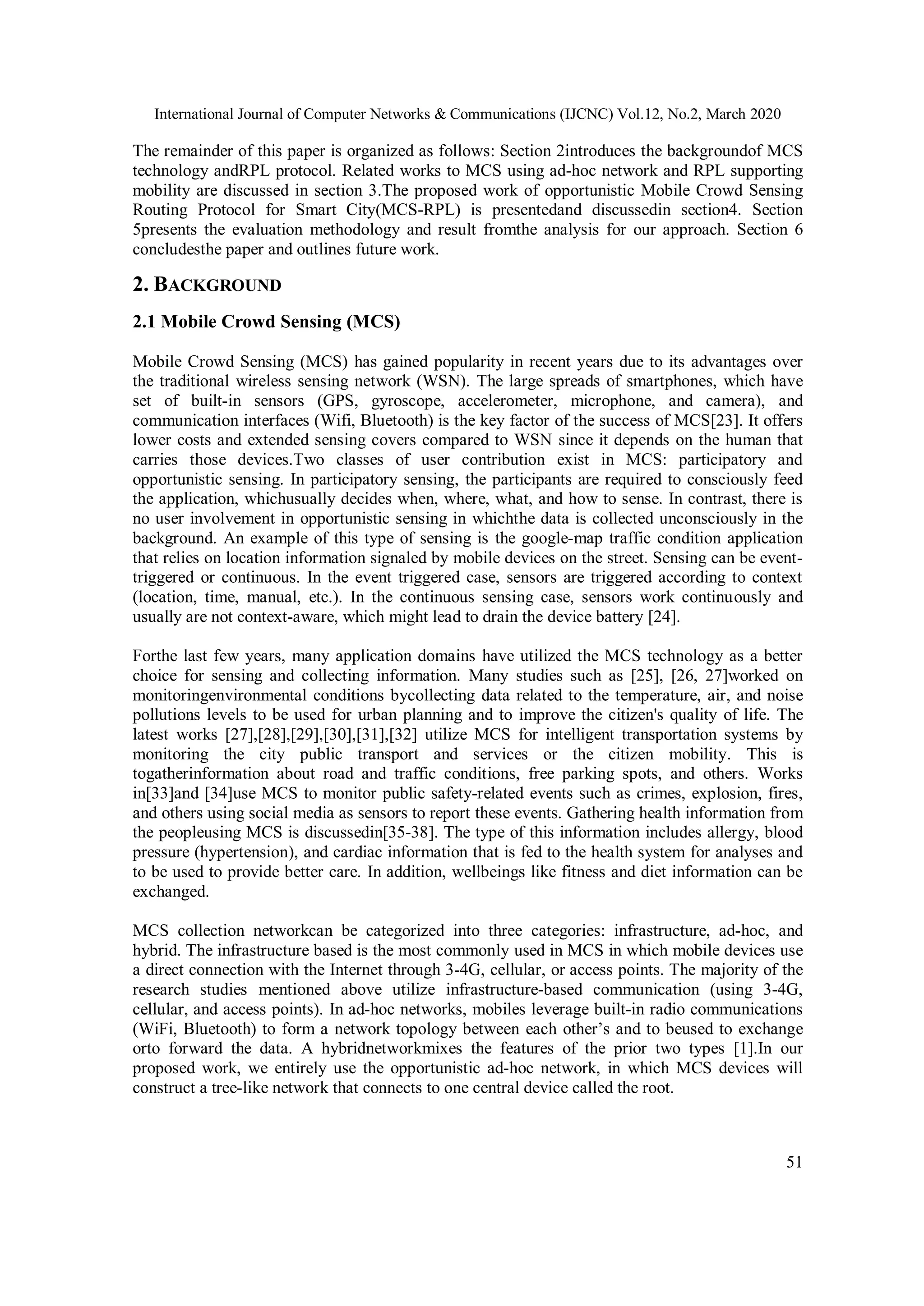 Mobile Crowd Sensing Rpl Based Routing Protocol For Smart City Pdf