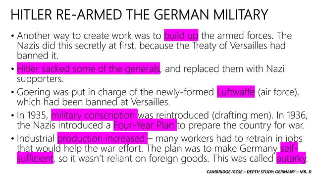 IGCSE REVISION - GERMANY: GERMAN GROWTH UNDER THE NAZIS | PPTX