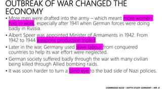IGCSE REVISION - GERMANY: GERMAN GROWTH UNDER THE NAZIS | PPTX