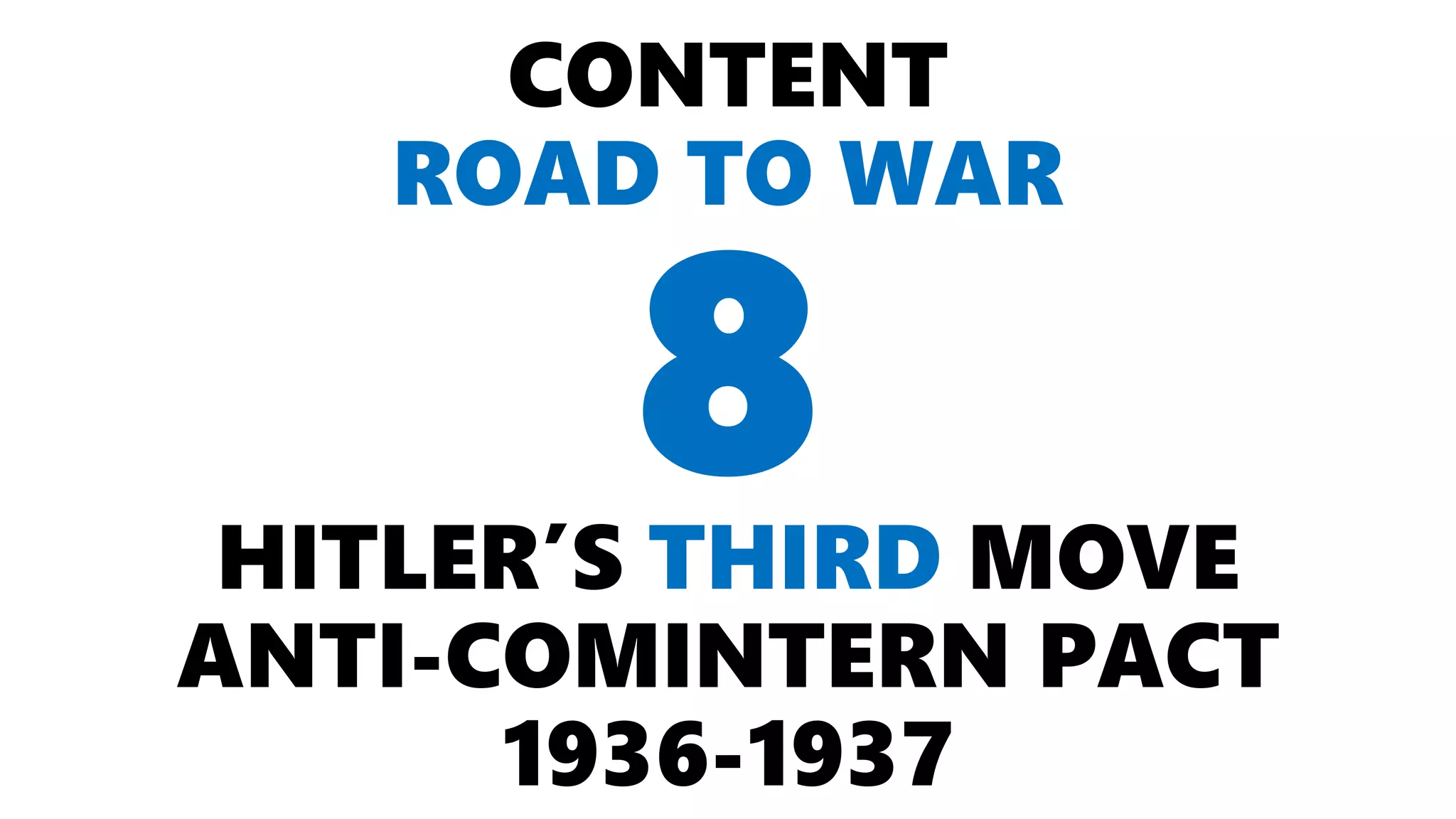 HISTORY IGCSE CONTENT - 20TH CENTURY OPTION - THE ROAD TO WW2 ...