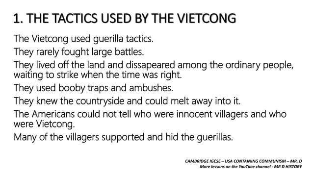 HISTORY IGCSE CONTENT - 20TH CENTURY OPTION - USA CONTAINING COMMUNISM ...