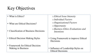 08. making ethical decisions in business | PPTX