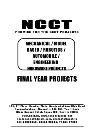 08 2013-14 diploma mechanical & model project titles | DOC | Chemistry ...