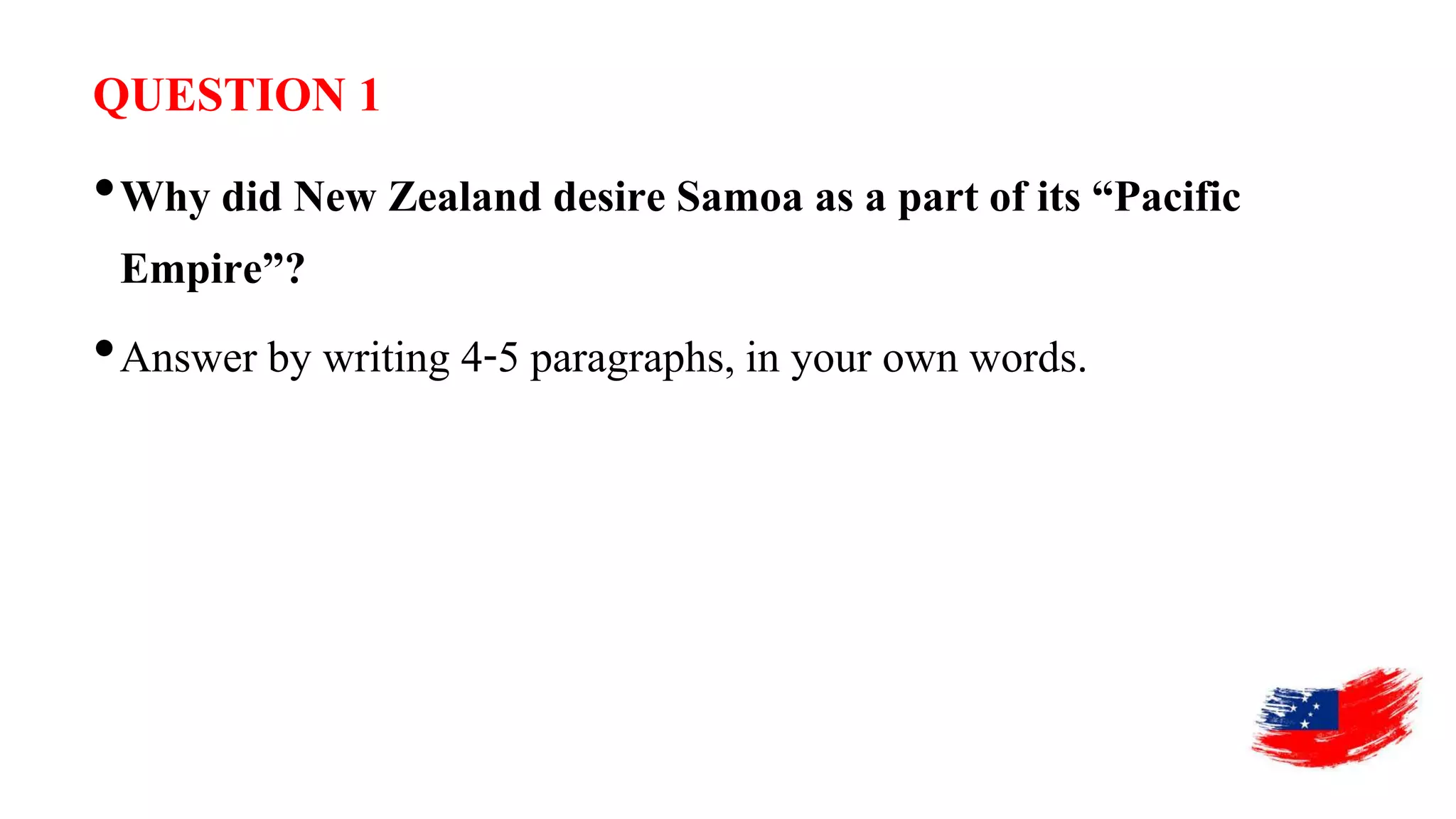 THE SAMOAN MAU MOVEMENT: MAU MOVEMENT REVIEW ACTIVITIES | PPT