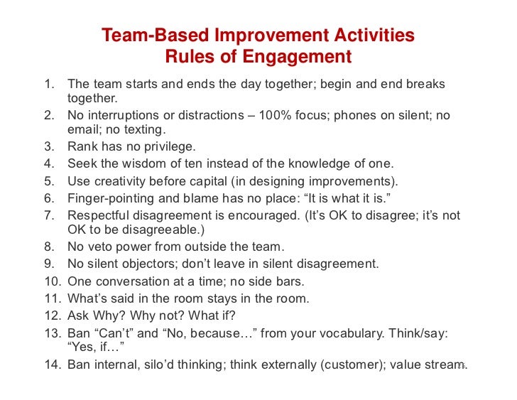 Team Based Improvement Activities Rules Of team-based-improvement-activities-rules-of
