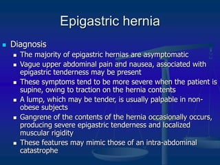 Diagnosis Of Epigastric Hernia
