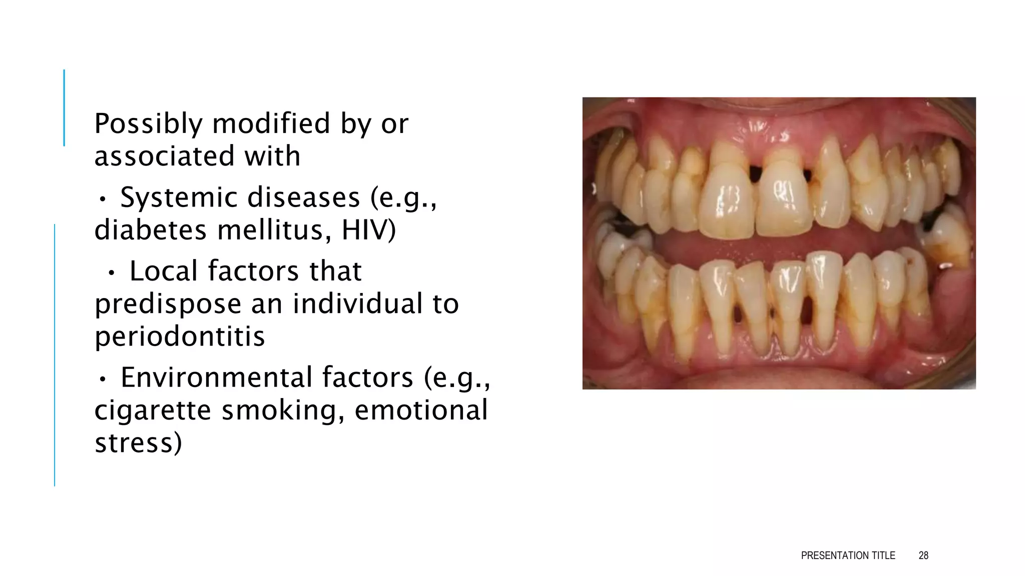 classification of periodontal diseases | PPTX