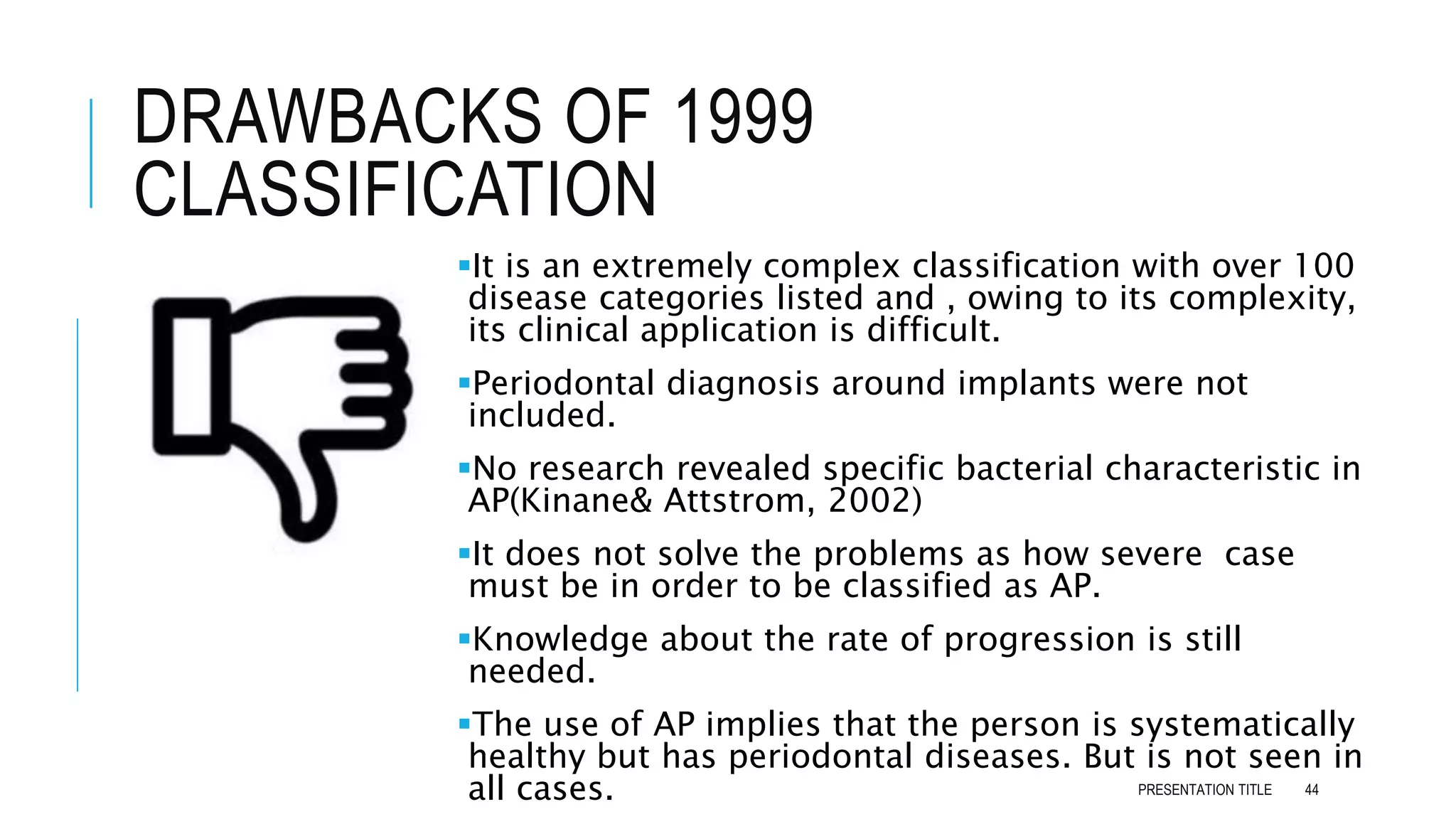 classification of periodontal diseases | PPTX