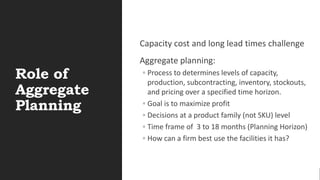 08.1 Aggregate Planning in SC. and scope pptx | PPT