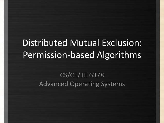 os distributed system theoretical foundation | PPTX
