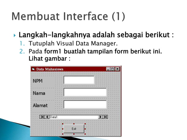 08. Visual Data Manager Visual Basic Versi 6.0 | PPT