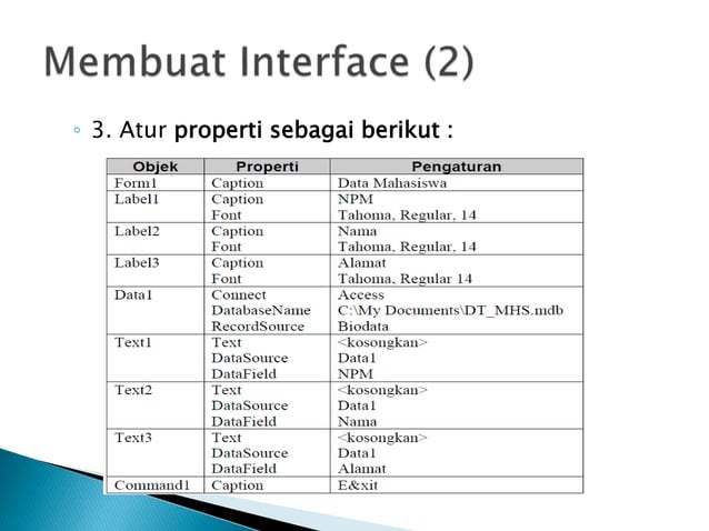 08. Visual Data Manager Visual Basic Versi 6.0 | PPT