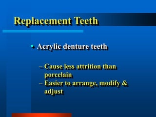 Denture Bases used in complete dentures. | PPT
