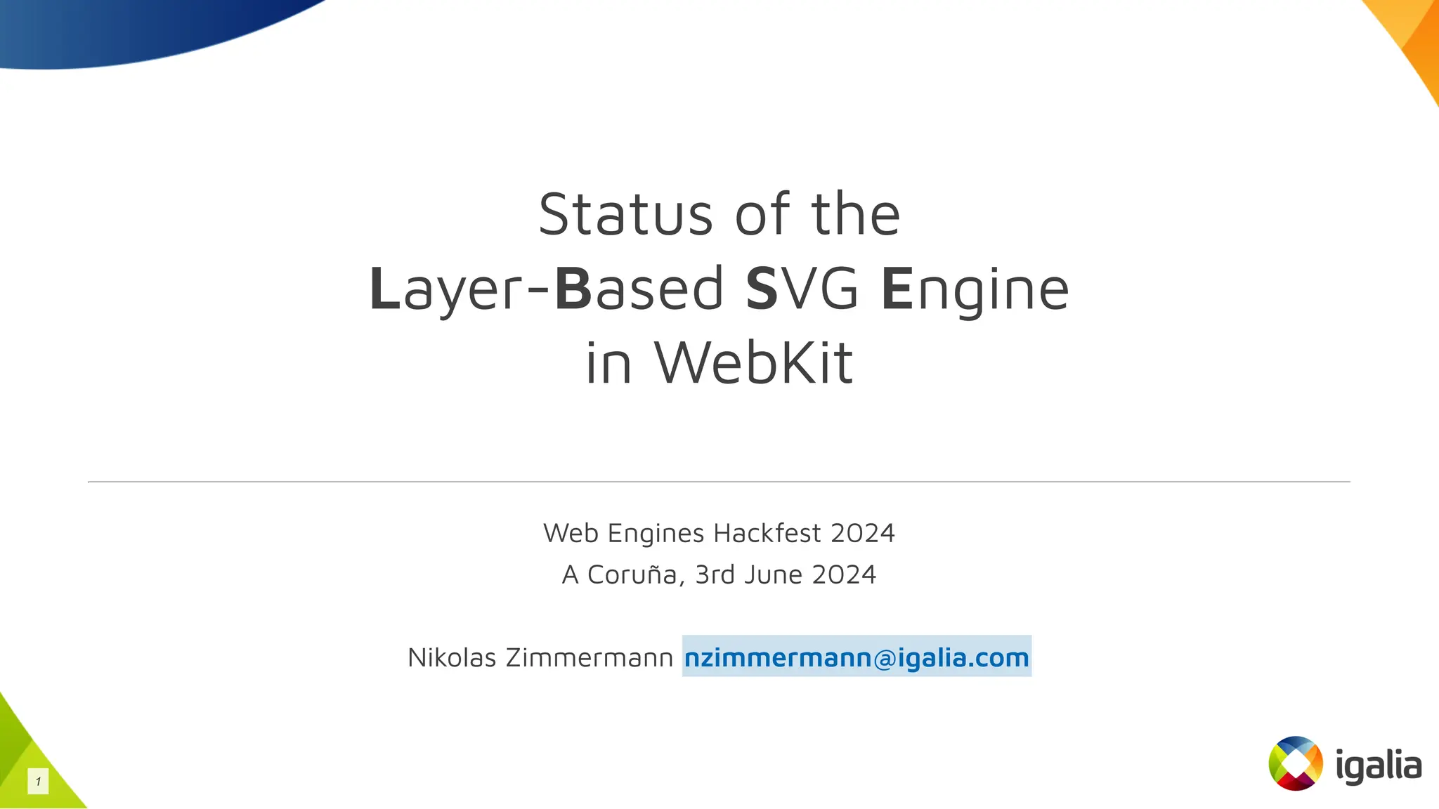 Status of the Layer-Based SVG Engine in WebKit | PPT