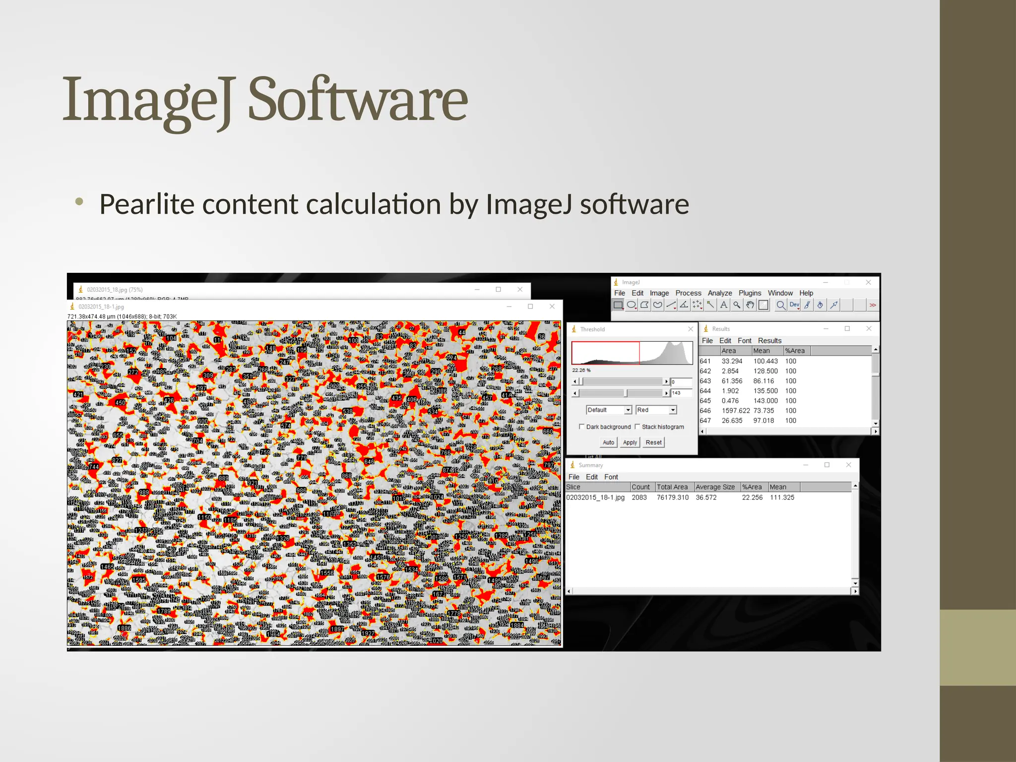 Introduction to imageJ image analysis new | PPTX | Photo Editing Software | Computer Software ...