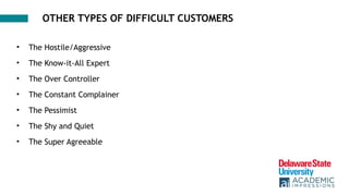 Assisting with Difficult Customers at work | PPTX
