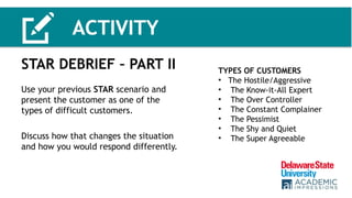 Assisting with Difficult Customers at work | PPTX