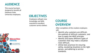 Assisting with Difficult Customers at work | PPTX