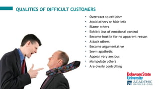 Assisting with Difficult Customers at work | PPTX