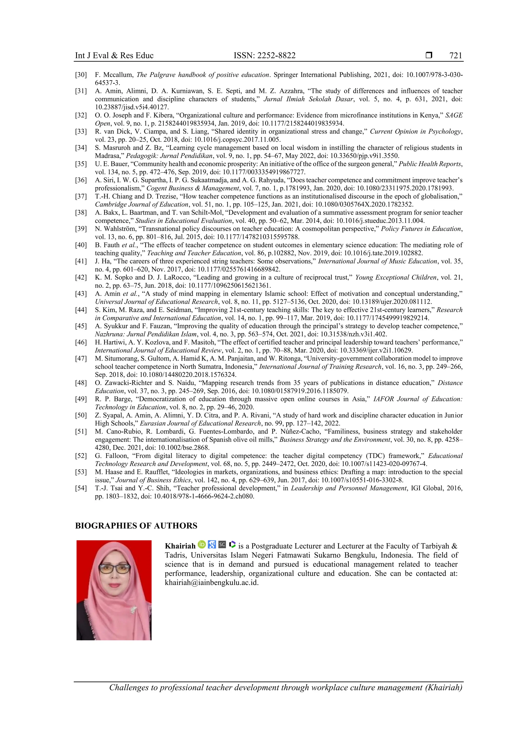 Challenges to professional teacher development through workplace ...