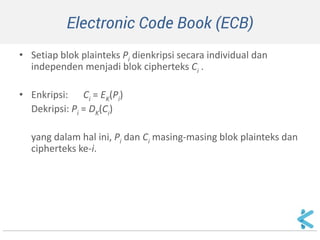 Kriptografi - Block Cipher dan CBC | PDF