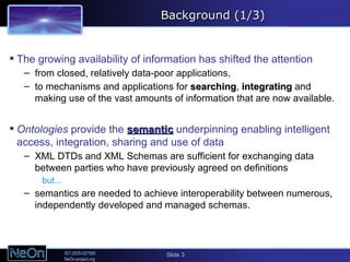 NeOn Project : Lifecycle support for Networked Ontologies | PPT