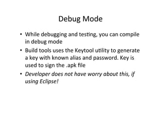 Android Security, Signing and Publishing | PDF