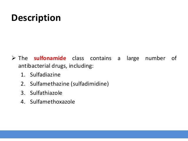 Antibiotics Groups - Sulfonamides