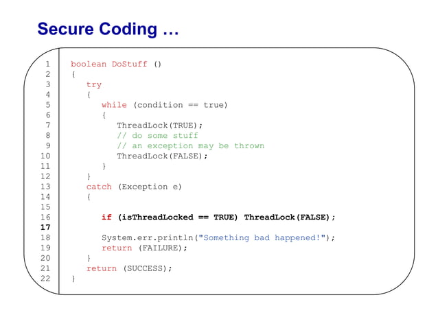 08 application security fundamentals - part 2 - security mechanisms - error handling | PPT