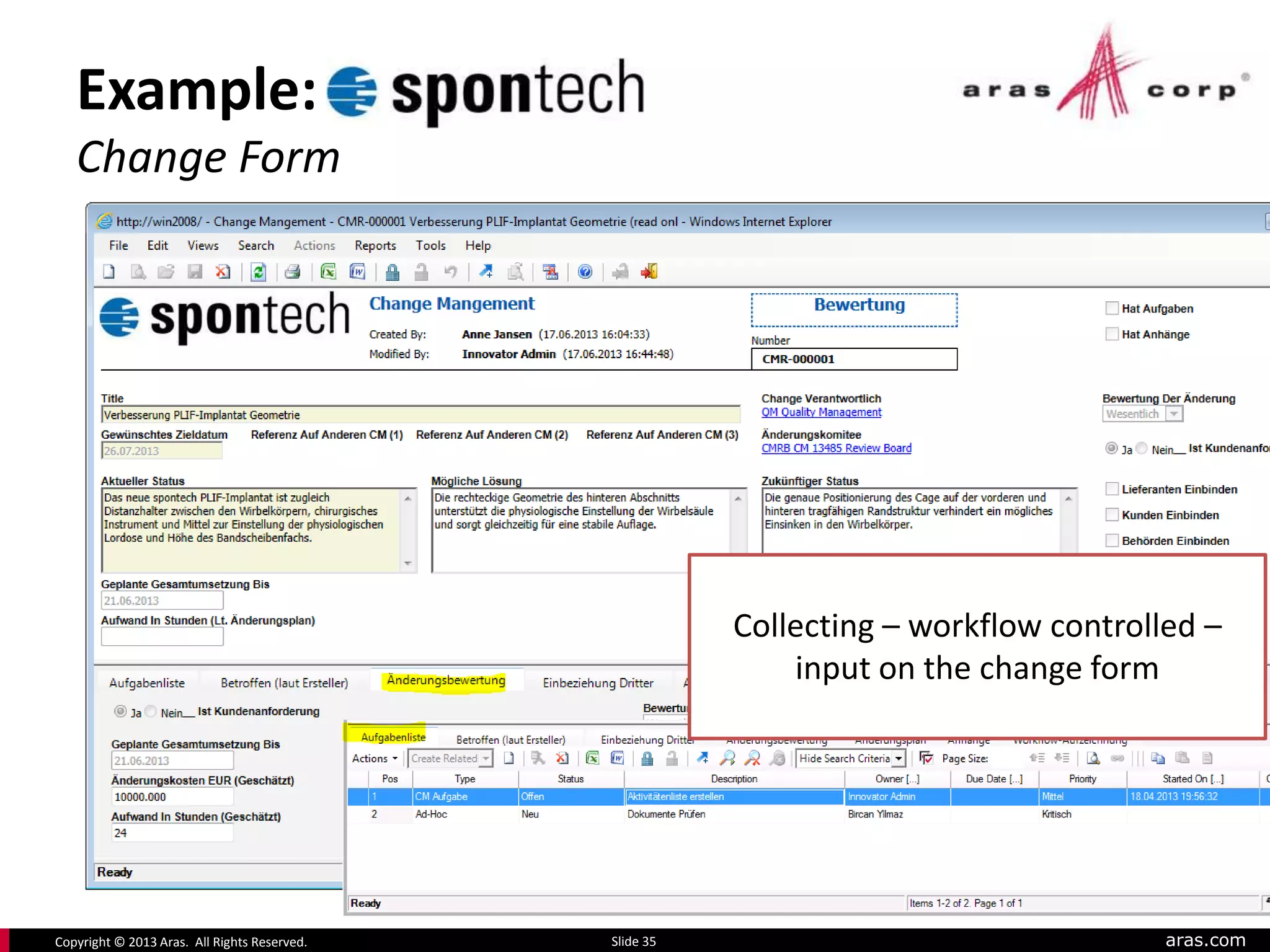 ARAS - change management | PPTX