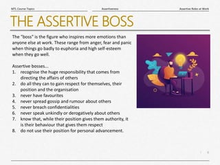 Assertive Roles at Work | PPTX