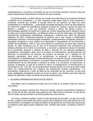 EL CAMINO INTERIOR Y LAS ENSEÑANZAS UNIVERSALES DE LA SABIDURÍA INTERNA ...