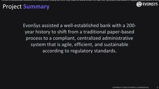 EvonSys - Streamline Banking Operations | PPT